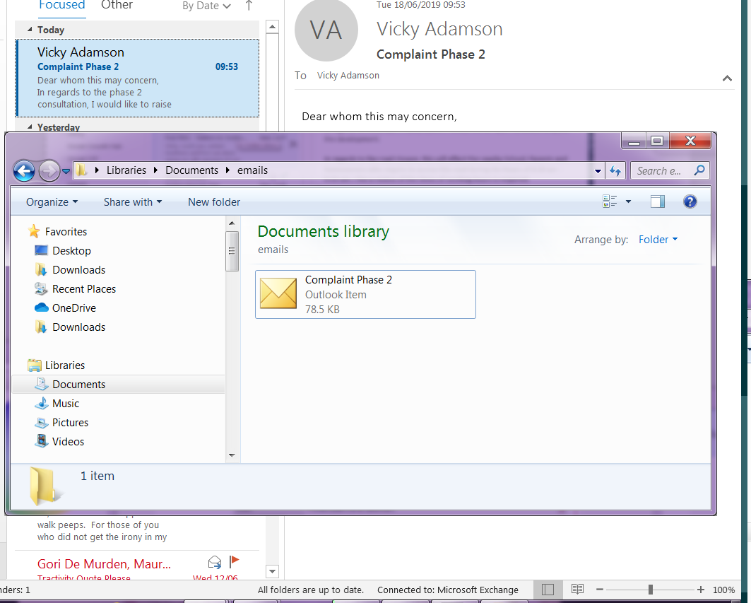 Add emails from Outlook