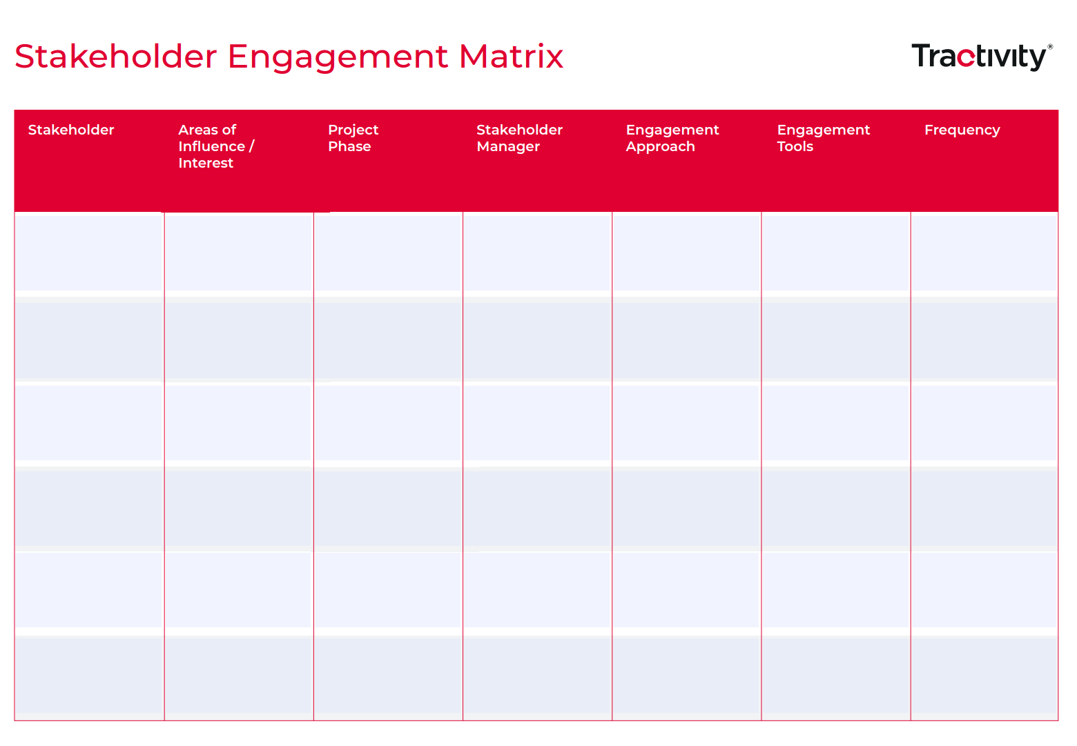 Stakeholder Engagement Plan [with template] - Tractivity