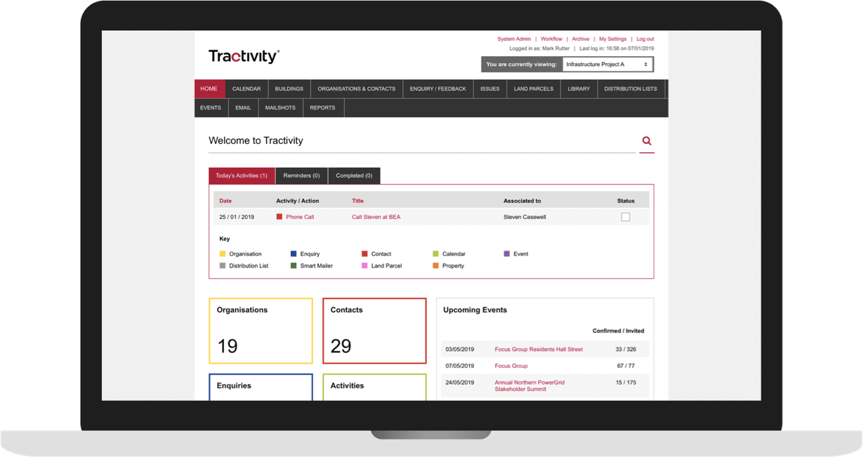The UK's leading online stakeholder management solution - Tractivity